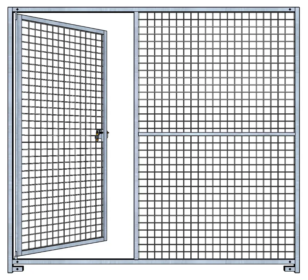 PANNEAU GRILLAGE AVEC PORTE Hauteur 1,82M | difac.fr
